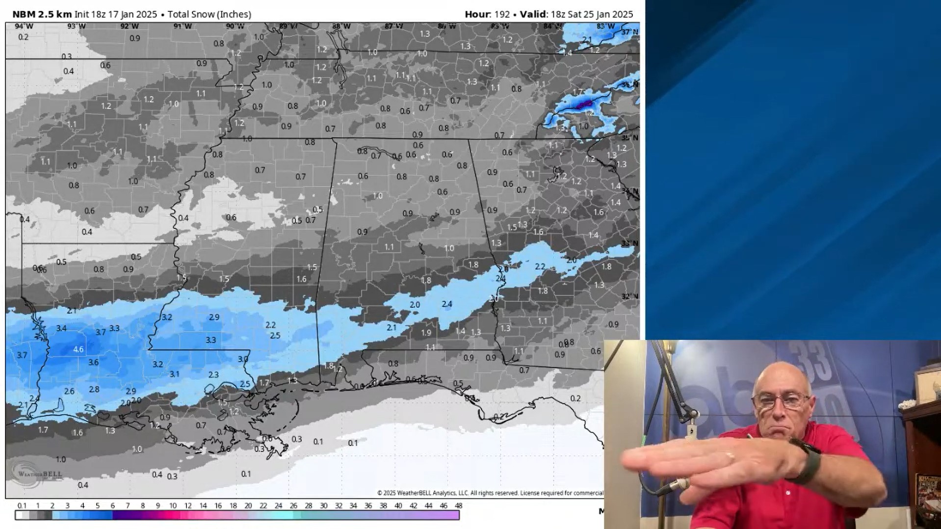 James Spann: Rain to start the weekend in Alabama, snow chances ...